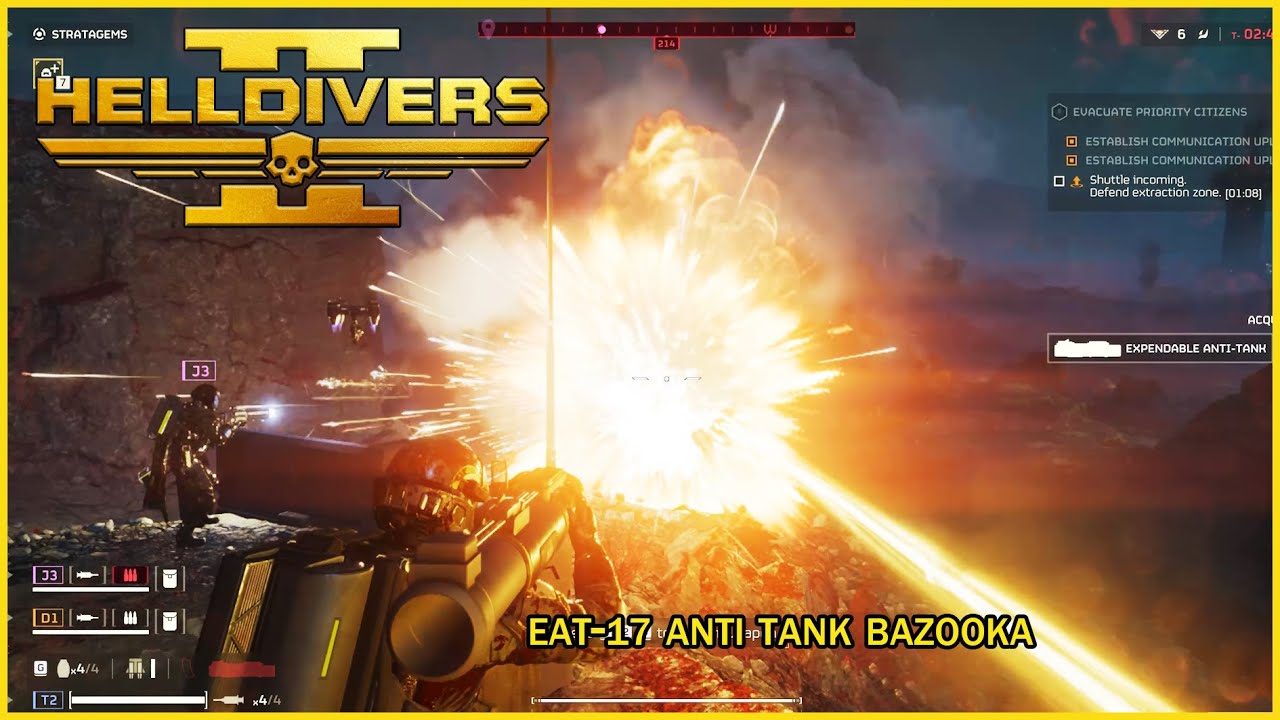 Helldivers 2 - Eat-17 Anti Tank Bazooka in Action 🤣 #helldivers2 # ...