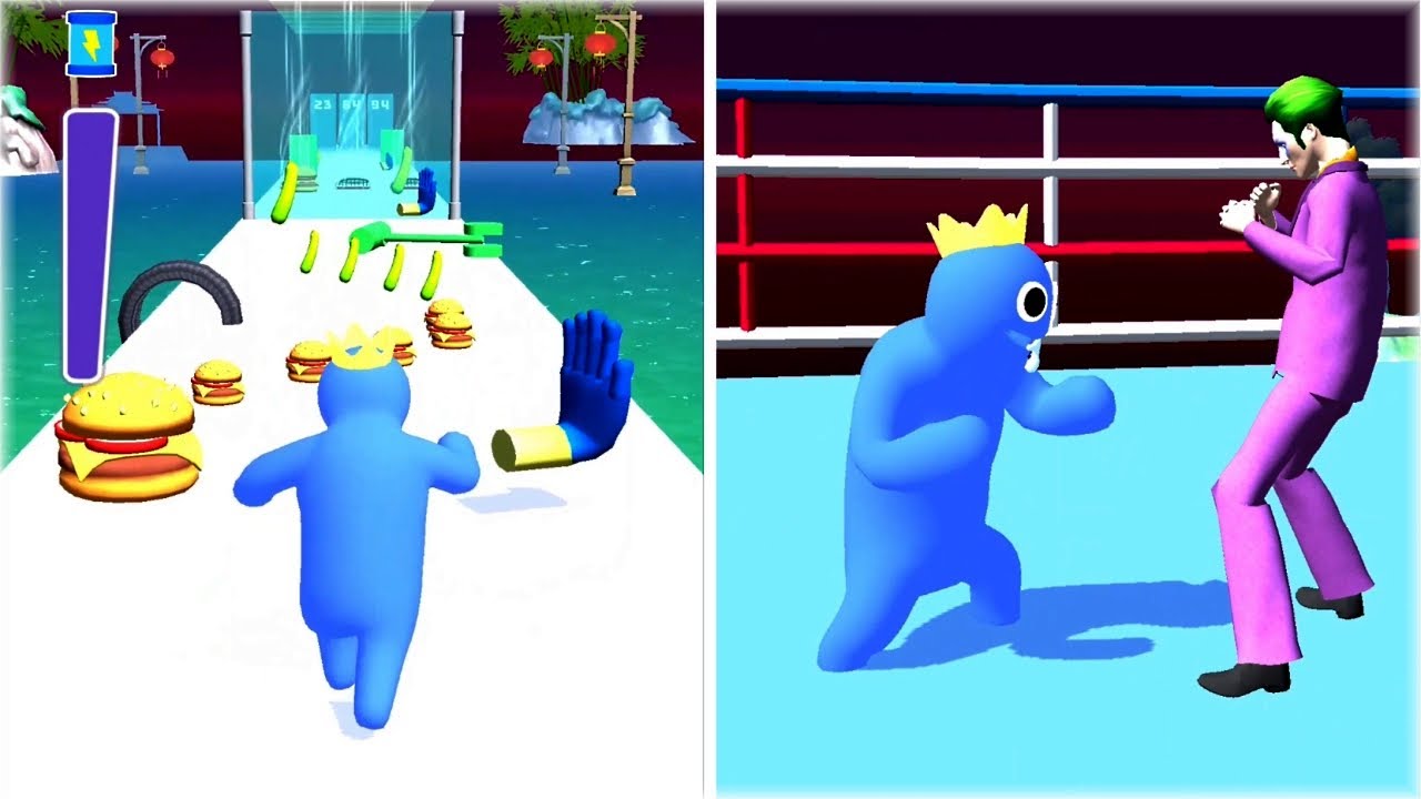 MAX LEVEL in Blue Monster Run Game! - YouTube