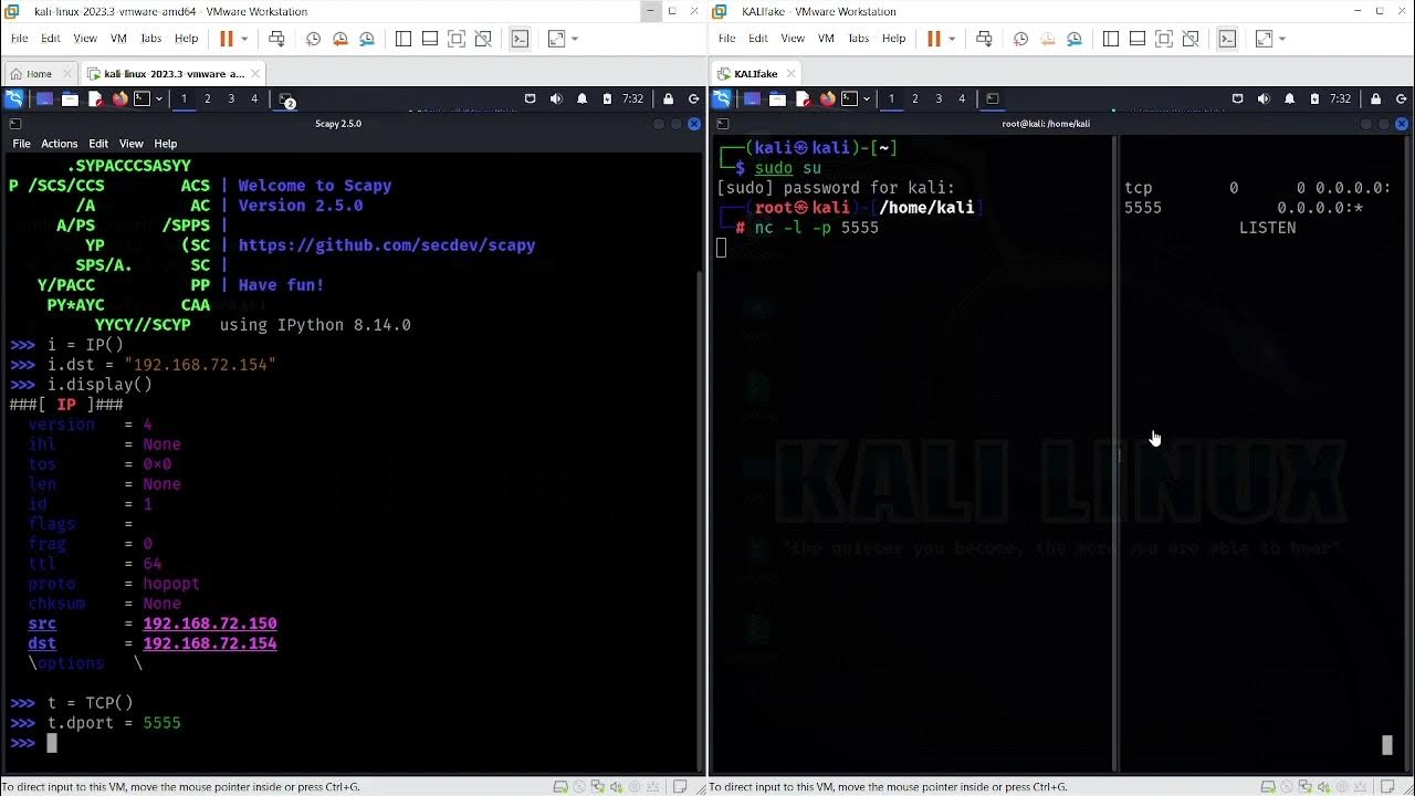 Lab-Project 6: TCP Handshake with scapy - YouTube