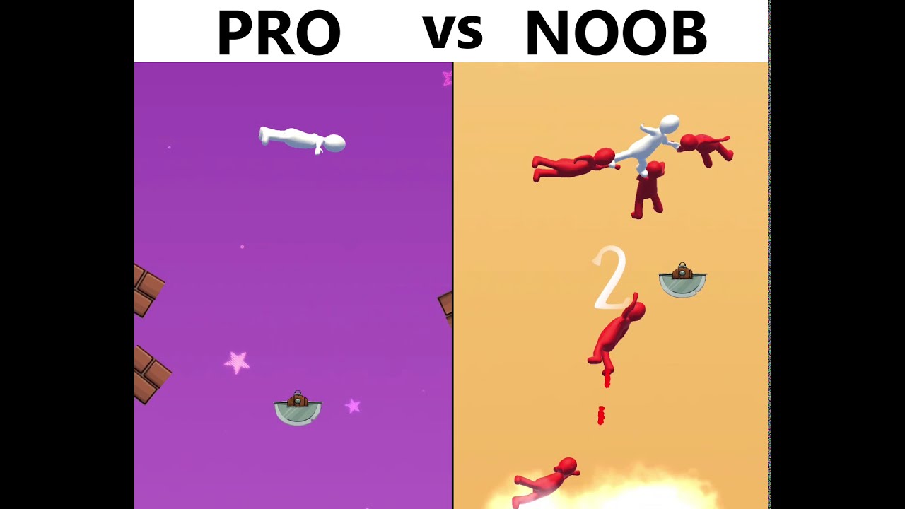 Falling Fool , pro vs noob - YouTube