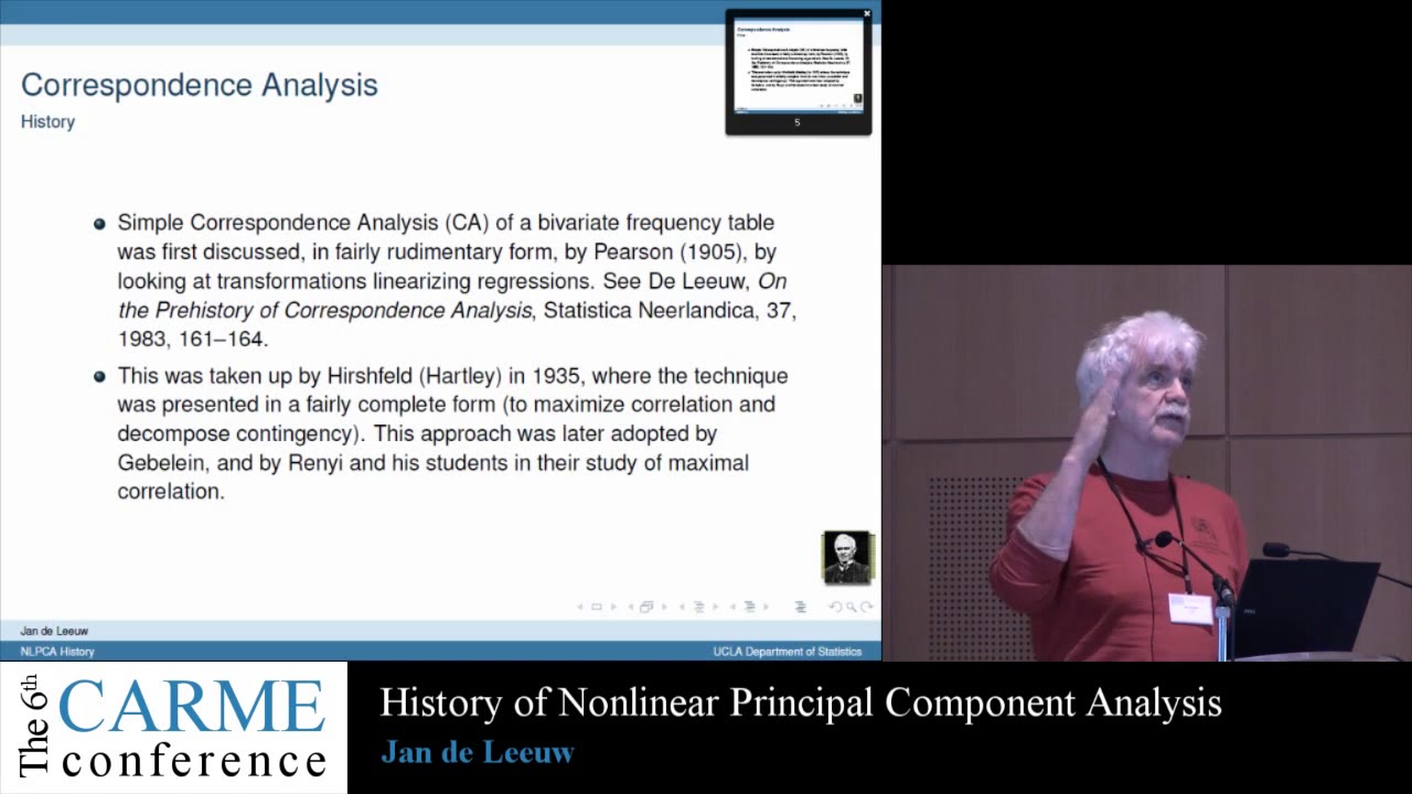 CARME 2011 History of Nonlinear Principal Component Analysis Jan de ...
