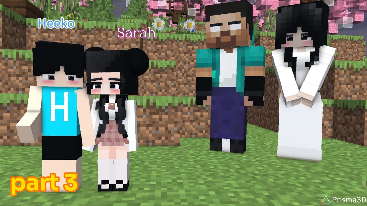 FIRST LOVE PART 3 (SARAH HEEKO XDJAMES AND SADAKO)#minecraft #animation ...