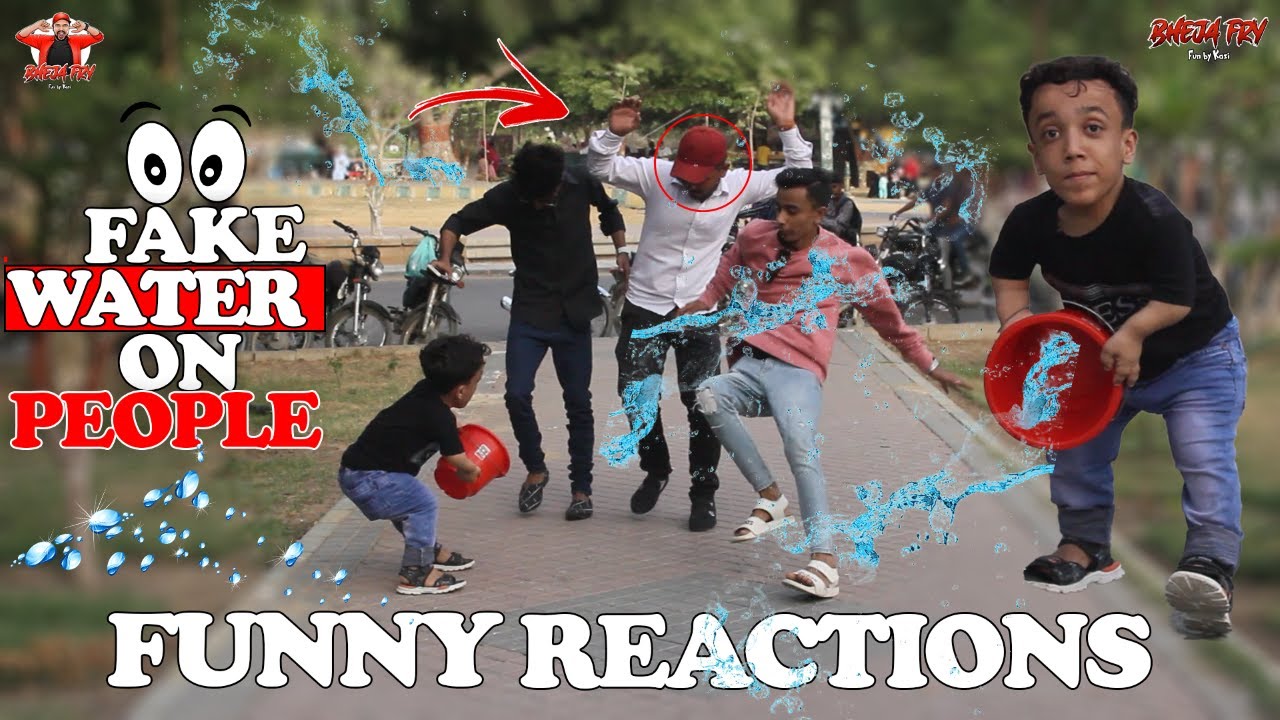 Throwing Fake Water On People| Throwing Water On Strangers| Fake Water ...
