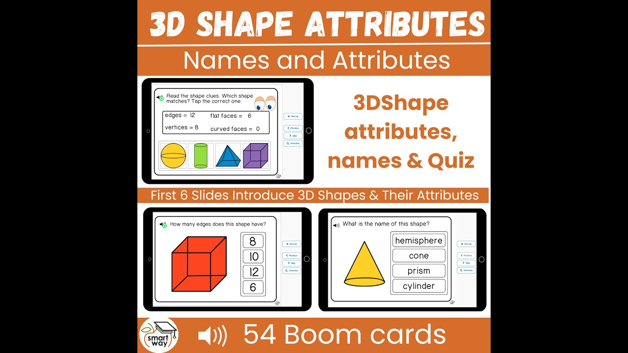 3D Shapes and Attributes Boom cards #creativeteaching #shapes #edtech ...
