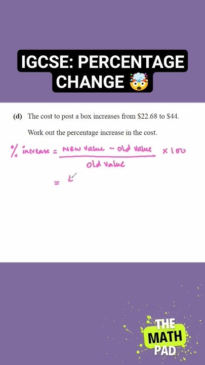Percentage Increase | Percent | IGCSE Maths #satprep #igcsemaths # ...