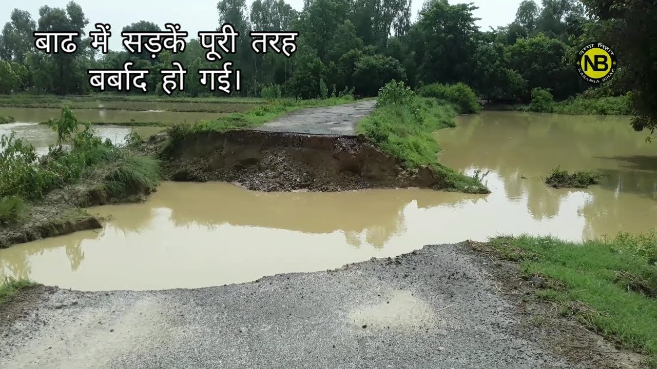 बाढ़ का कहर नरंगा एवं आसपास के गांव में। Outbreak Of Flood in Naranga ...
