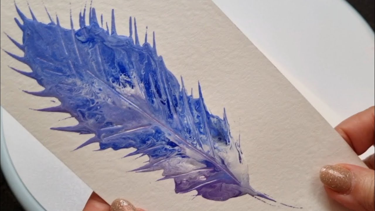 Painted feather with acrylic | Acrylic Artistry: The Beauty of Feather ...