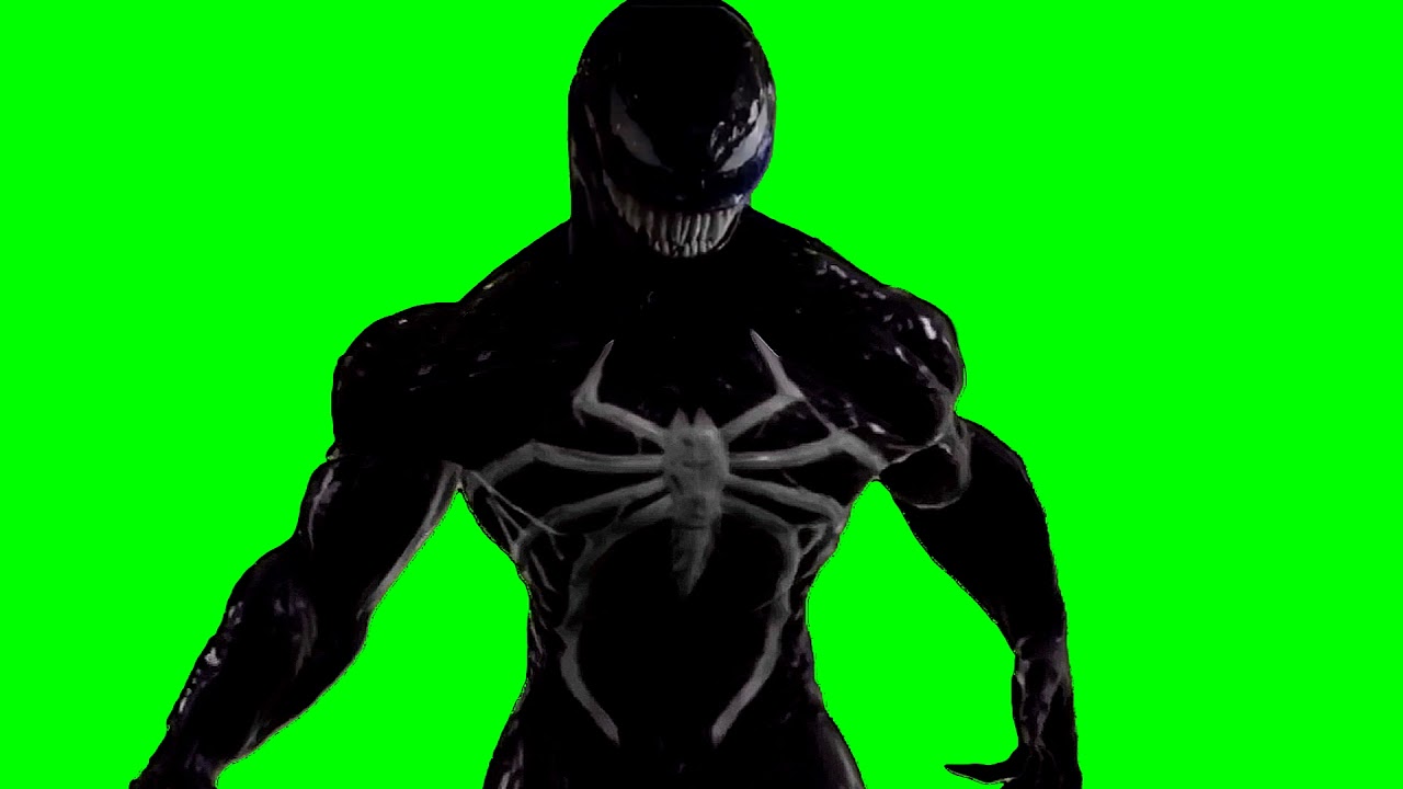 VENOM GREEN SCREEN WITH SPIDER LOGO - YouTube