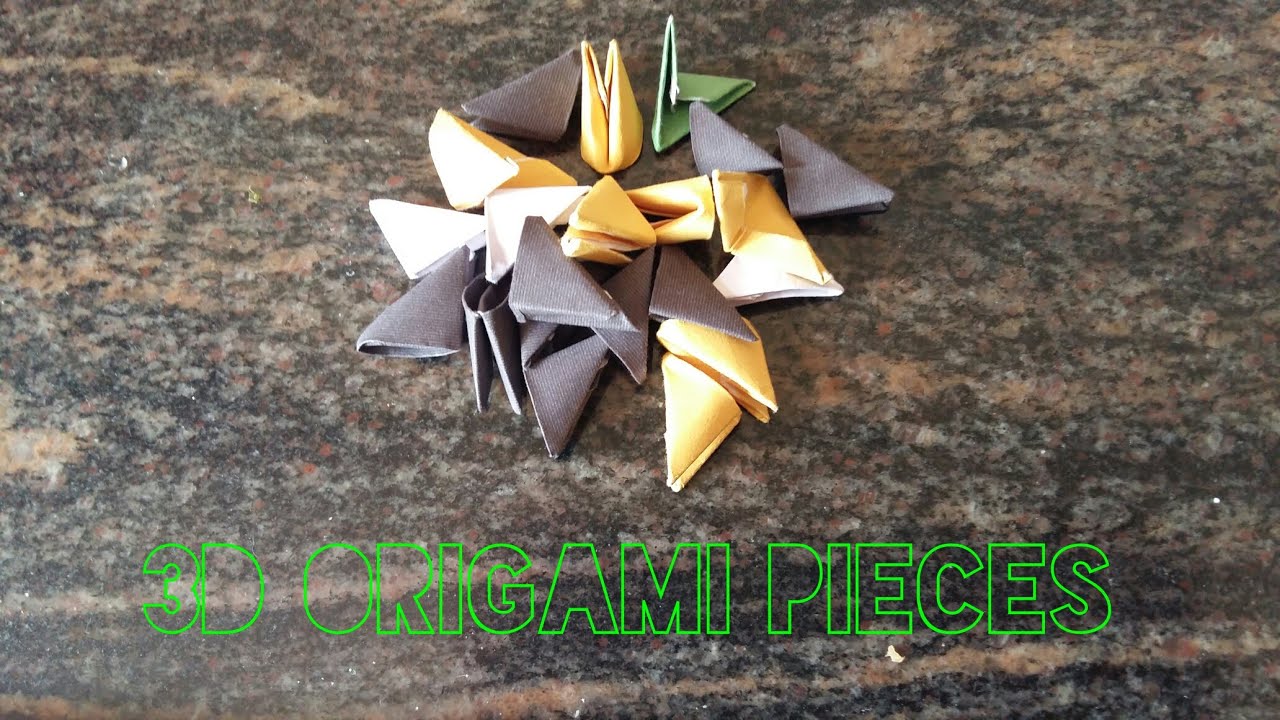 how to make 3d origami pieces ☺ - YouTube