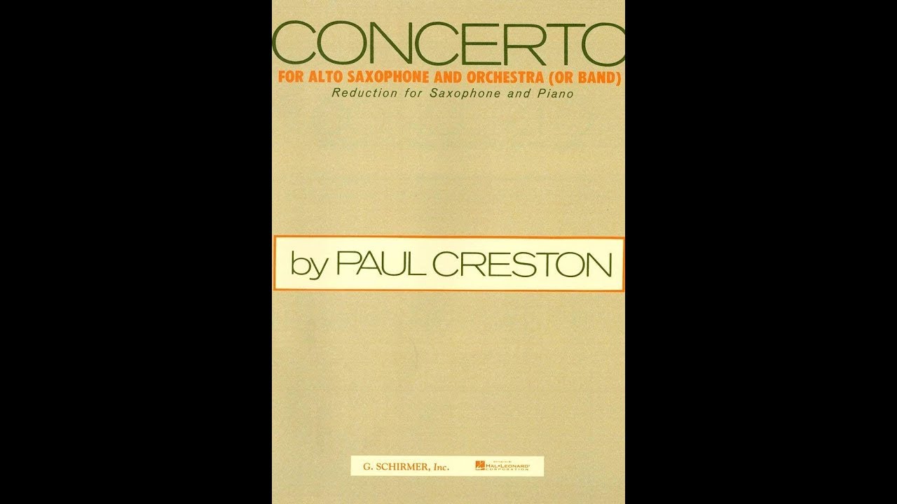 Paul Creston - Concerto for Alto Saxophone, II. Meditative - YouTube