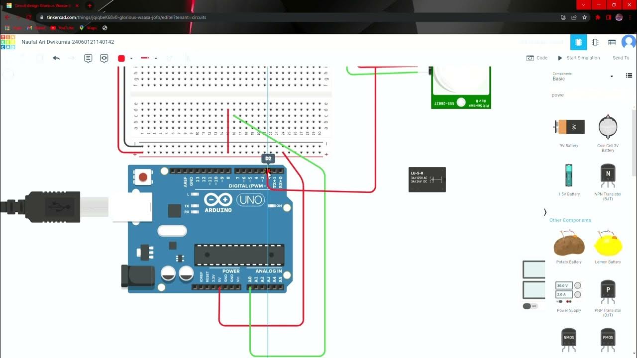 Automatic Room Lighting System Tinkercad | Tugas Internet Of Thingking ...