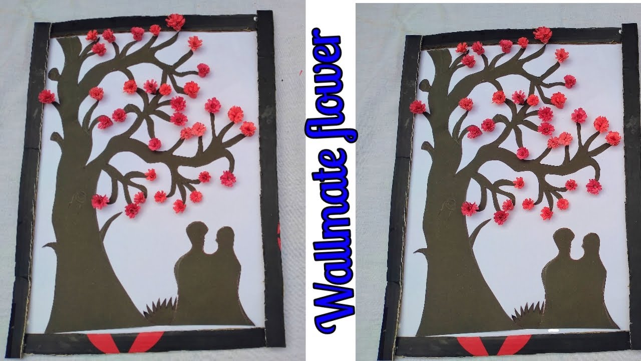 DIY Kagoj full/wallmate paper flower ,, Handy Craft Channel,, - YouTube