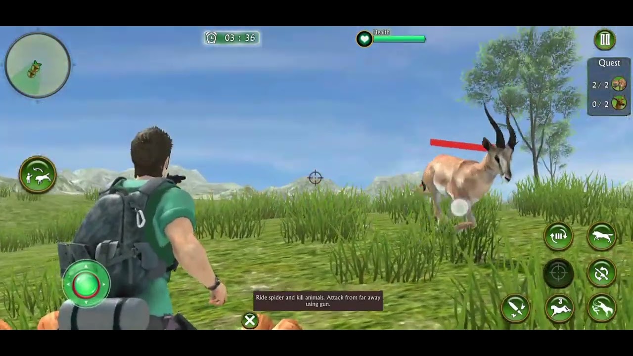 lost island jungle adventures game - riding spider and hunting animals ...