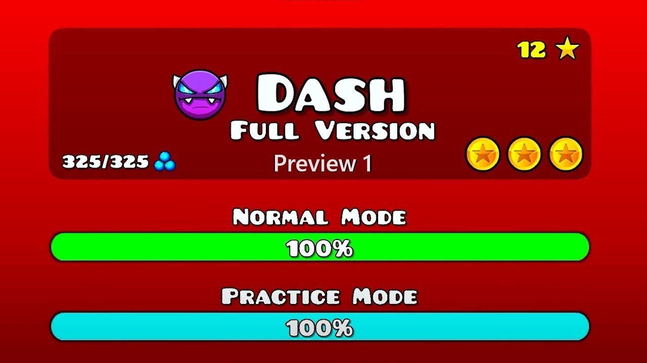 🥸 Dash Full Version by 𝗗𝗿𝗼𝗶𝗶𝗱𝘀𝗶𝘁𝗼 | Preview 1 | Geometry Dash 2.2 - YouTube