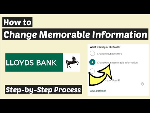 Change Memorable Information Lloyds Bank Account | Forgotten Memorable ...