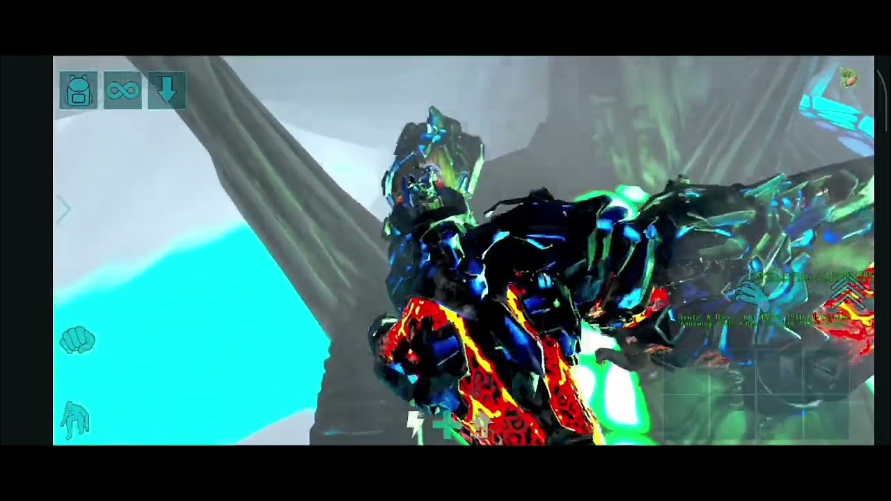 ARK ultimate mobile édition Volcanic Mountain Boss Fight pat 1 - YouTube