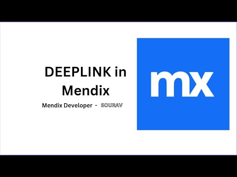 How to use DeepLink in Mendix Applications l Deeplink Cofiguration l Mendix Application l ...