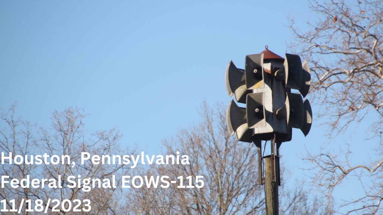 Houston, Pennsylvania - Federal Signal EOWS-115 Siren Test - 2 Minute ...