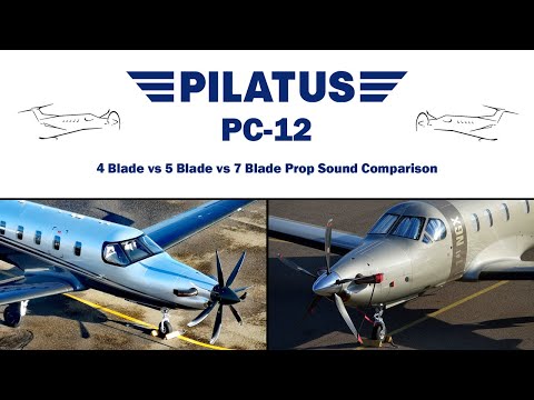 4 Blade VS 5 Blade VS 7 Blade Prop Pilatus PC-12 Sound Comparison #shorts #music #youtubeshorts