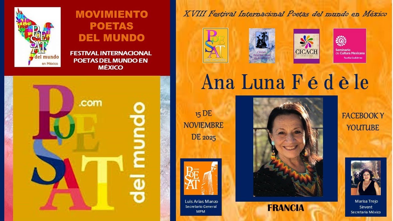 Ana Luna Fedele en el XVIII Festival Internacional Poetas del mundo en ...