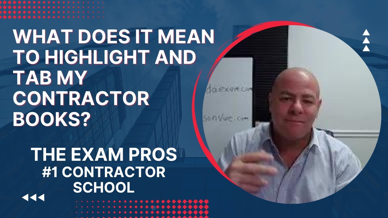What does it mean to highlight and tab my Contractor Books? - YouTube