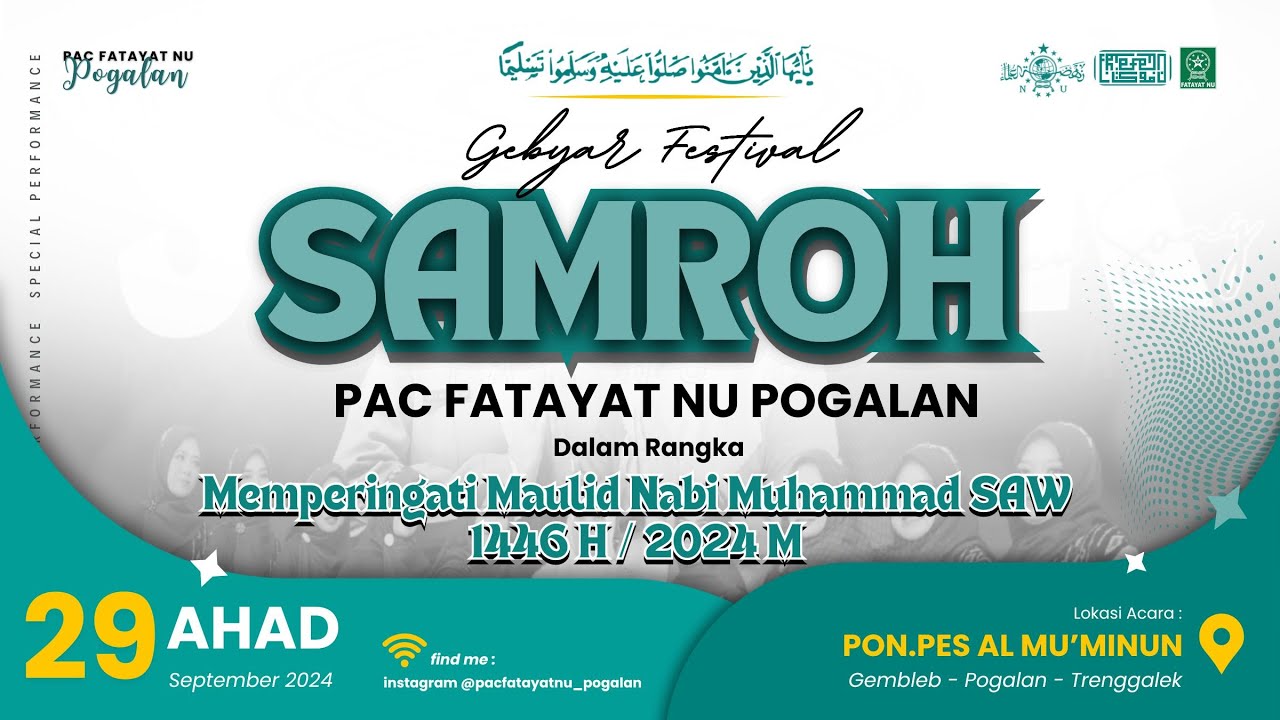 🔴 [LIVE] Festival Samroh PAC Fatayat NU Pogalan | 2024 - YouTube