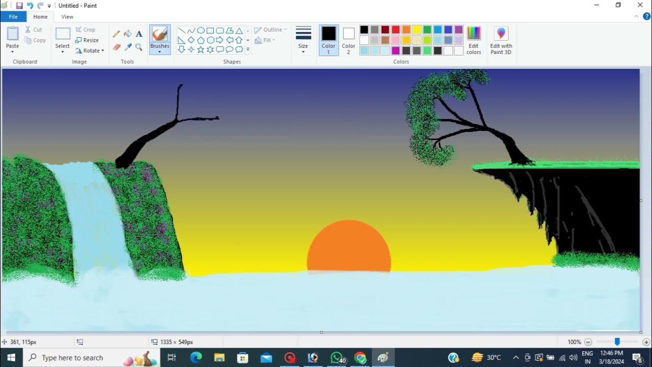 How to Draw in Ms paint | drawing in paint in computer | paint in ...