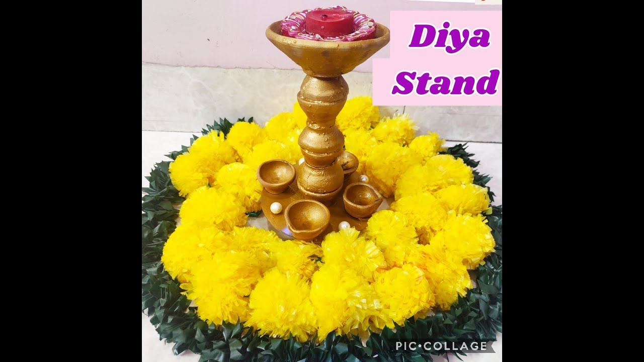 DIY Diya stand/amazing Diya Holder#diwalispecial decoration ideas/Diya ...