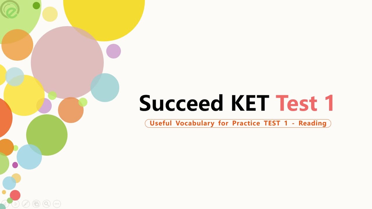 Cambridge KET Wordlist - Succeed KET Test 1 - Useful Vocabulary - YouTube