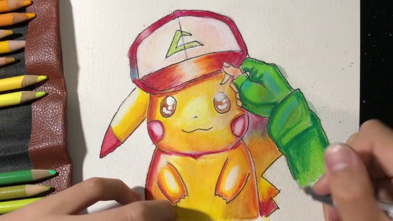 Coloured Pencil Speedpaint - Pikachu (Pokémon) - YouTube
