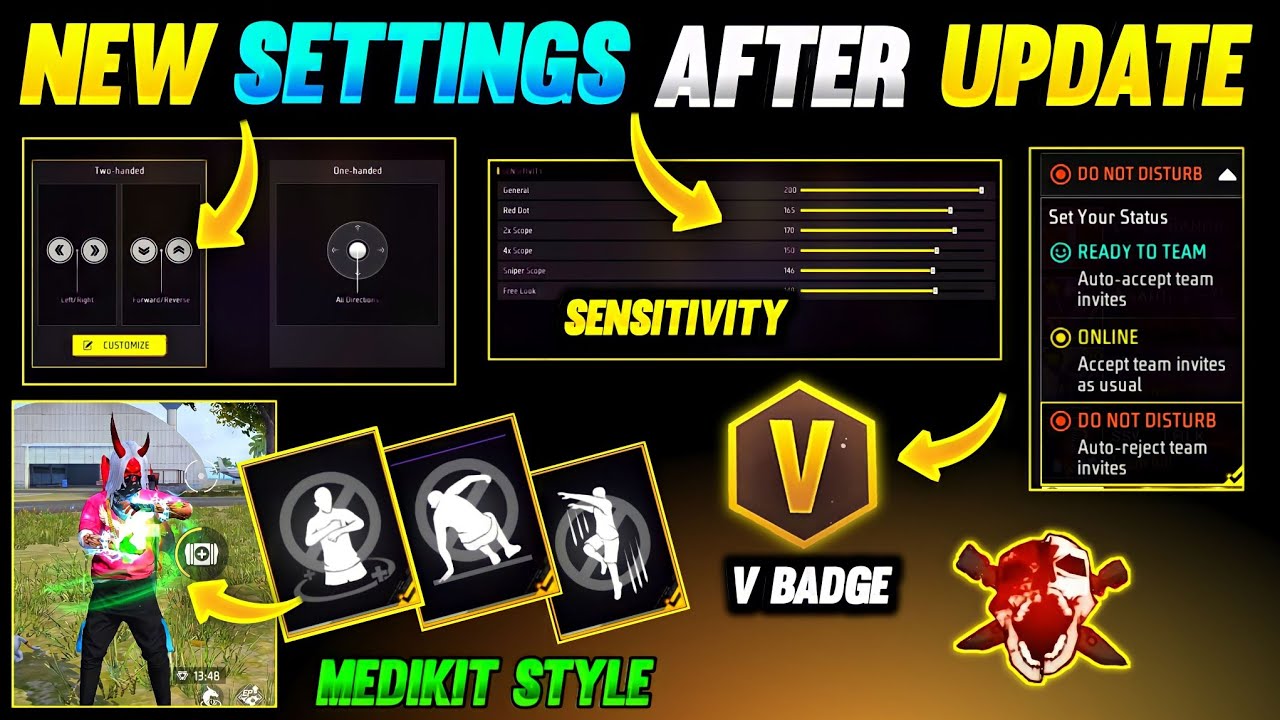 Free Fire New Setting After New Update | New Sensitivity Setting Free ...