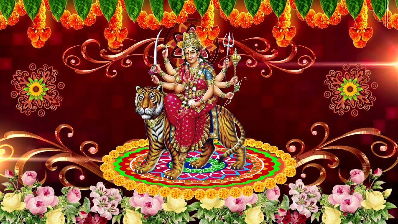 Maa Durga Animation Background - YouTube