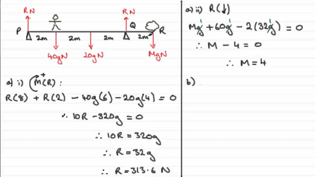 Edexcel Mechanics M1 June 2011 Q5b : ExamSolutions - YouTube