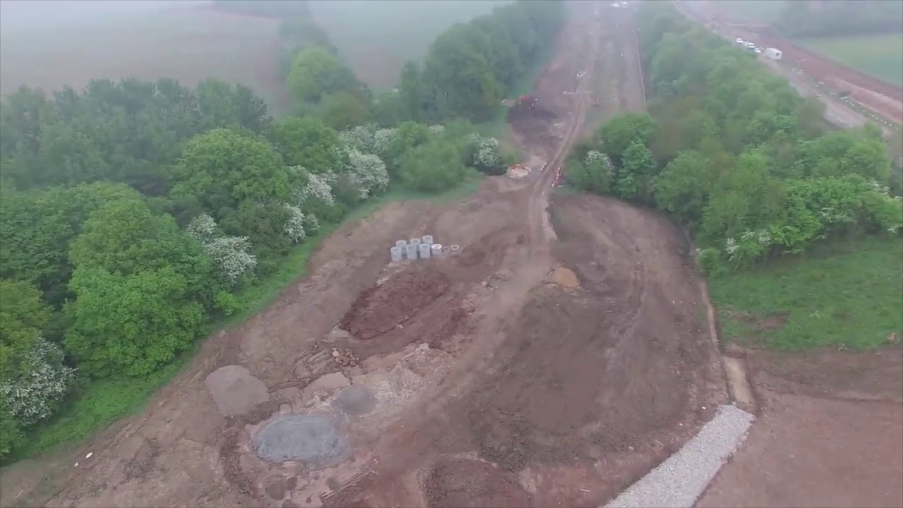 M1 J23 and A512 Improvements May 2020 - YouTube