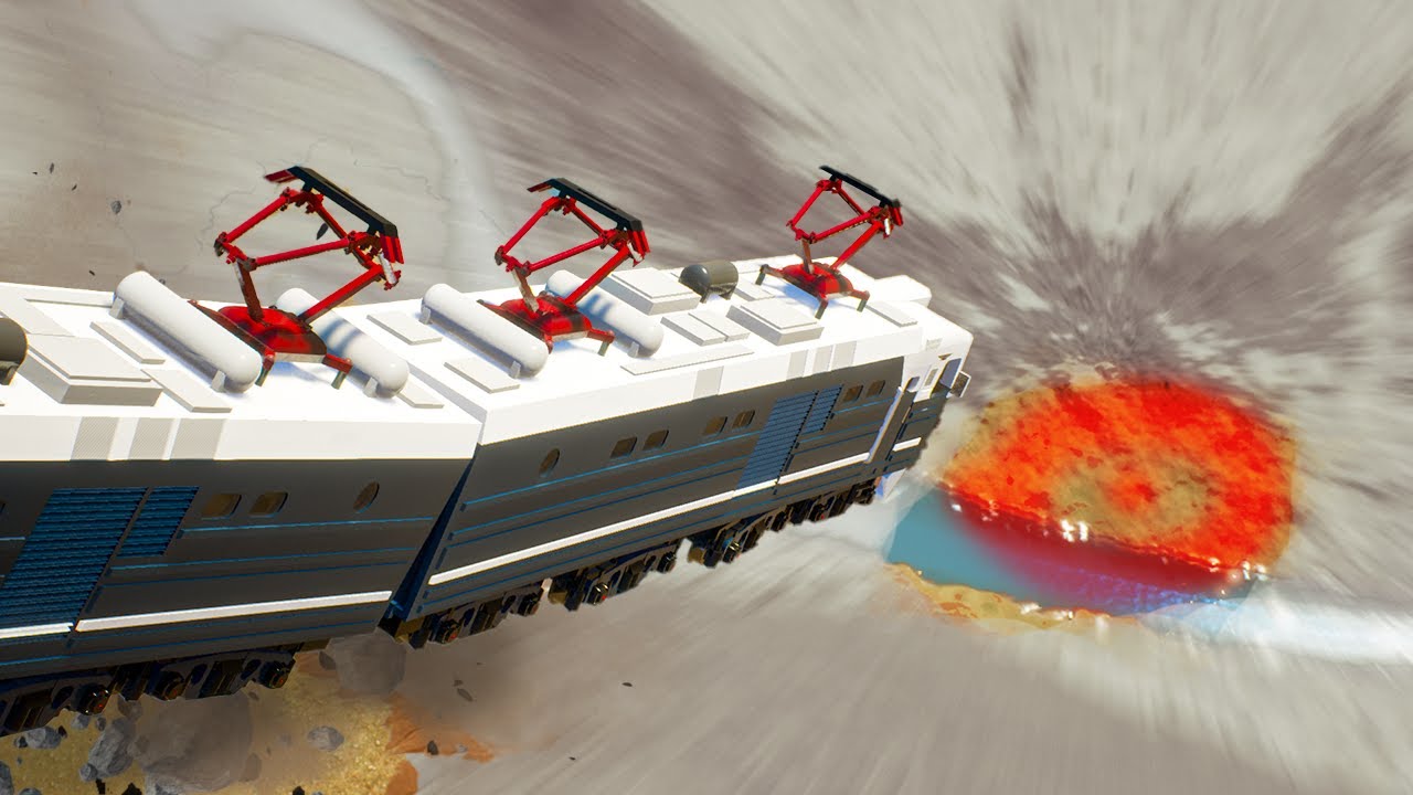 THREW LEGO TRAIN OFF A HUGE MOUNTAIN! FALL TRAIN OFF A CLIFF - 😁 Lego ...