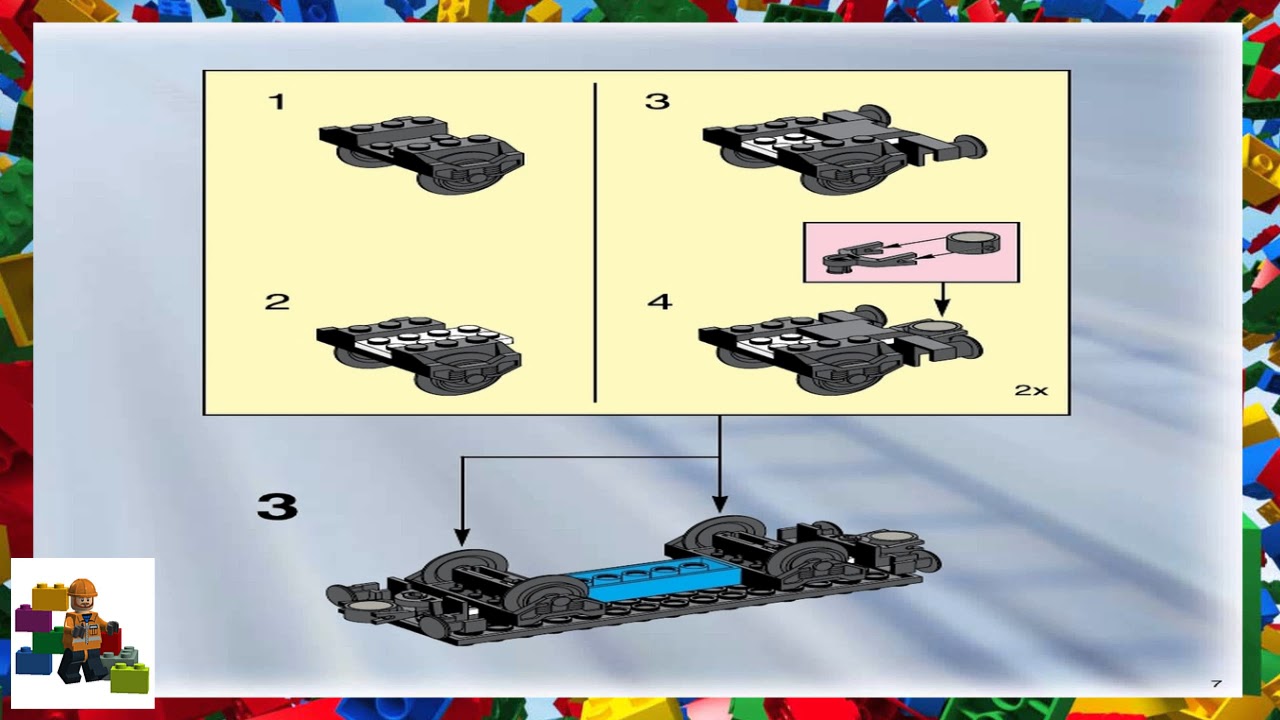 LEGO instructions - Trains - 4553 - Train Wash - YouTube