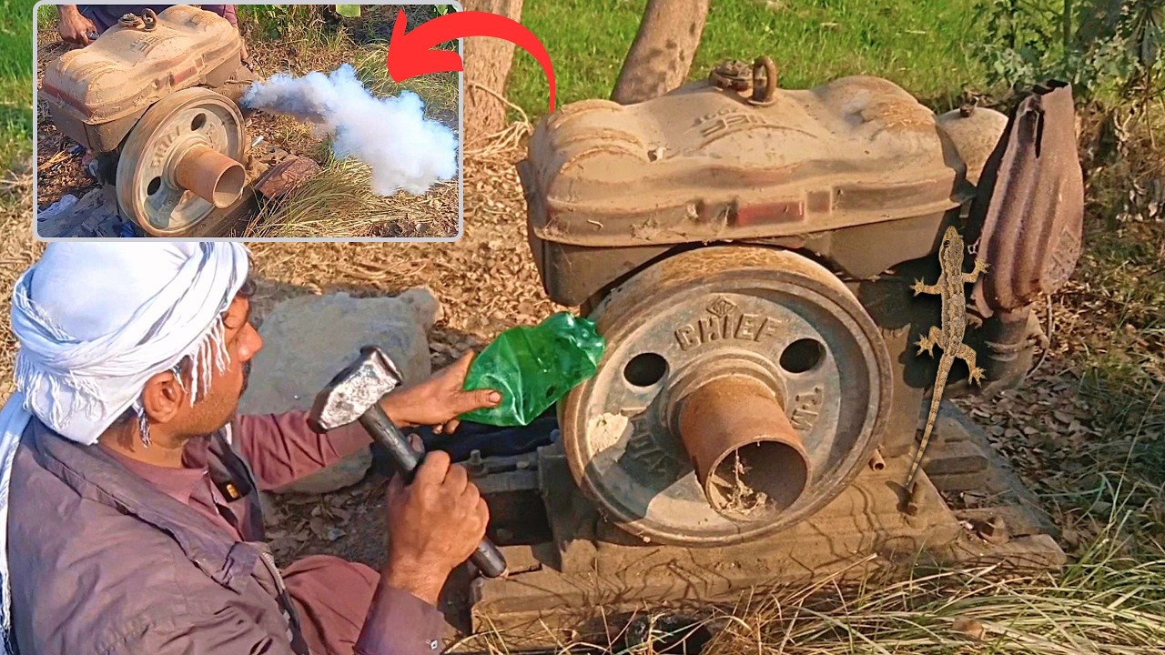 Old Engine Awakening: Rusty Diesel Engine Revival & Start-Up - Village ...