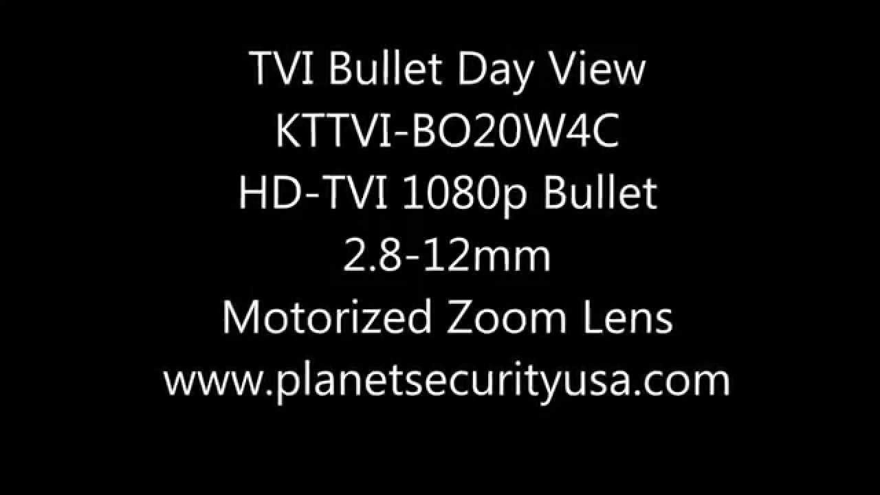 HD TVI 1080p Bullet 28 12mm motorized zoom lens day view - YouTube