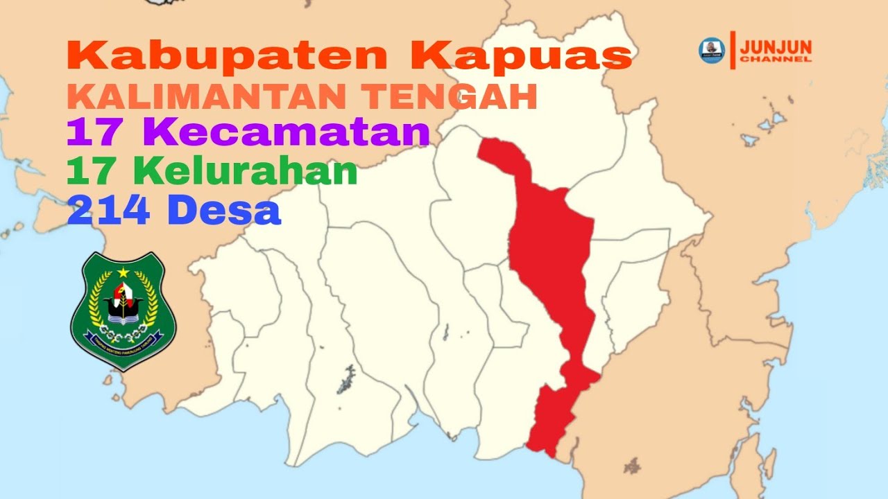 Kabupaten Kapuas, Kalimantan Tengah, 17 Kecamatan, 17 Kelurahan, 214 ...