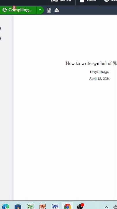 Symbol Of % In Latex Overleaf #overleaf #viral #subscribe #