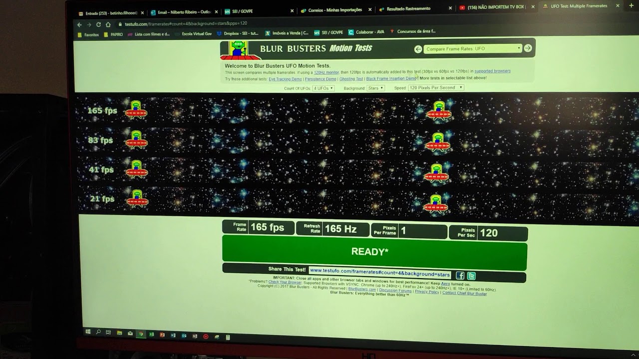 Teste monitor HQ 27" - HQ LED 165hz 1MS - YouTube