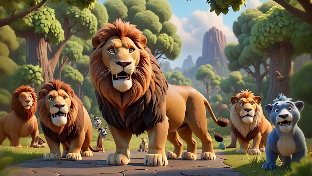 The Lion Who Roared in the Rain 🦁🌧️ | Funny Nursery Rhymes Songs for ...