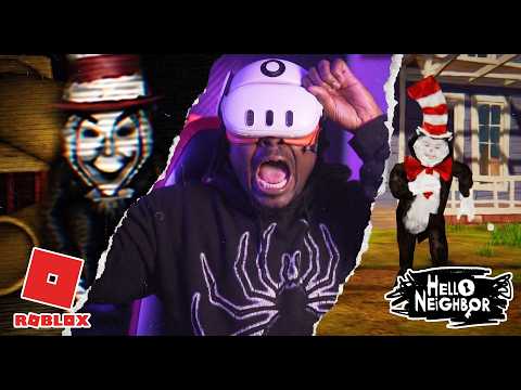 THE CAT IN THE HAT ROBLOX + HELLO NEIGHBOR IN VR!