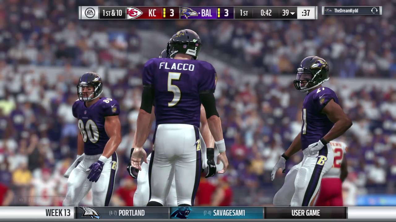 Cgi Madden league season 4 week 13 Chiefs at Ravens - YouTube