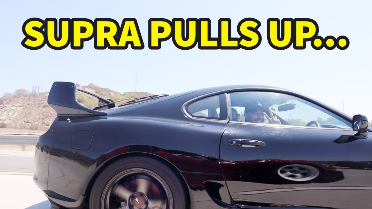 TJ Hunt's 700+ HP Supra RANDOMLY Pulls Up On The Freeway... - YouTube