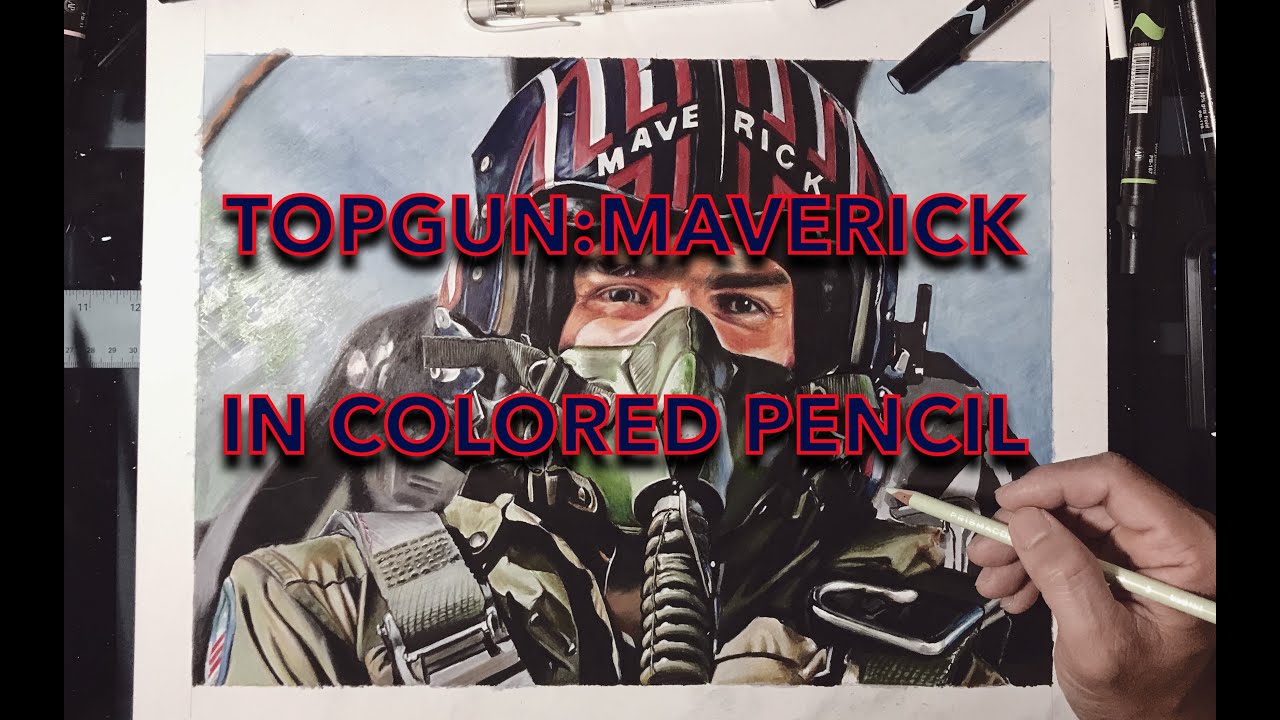 TOP GUN: Maverick in Colored Pencil - YouTube