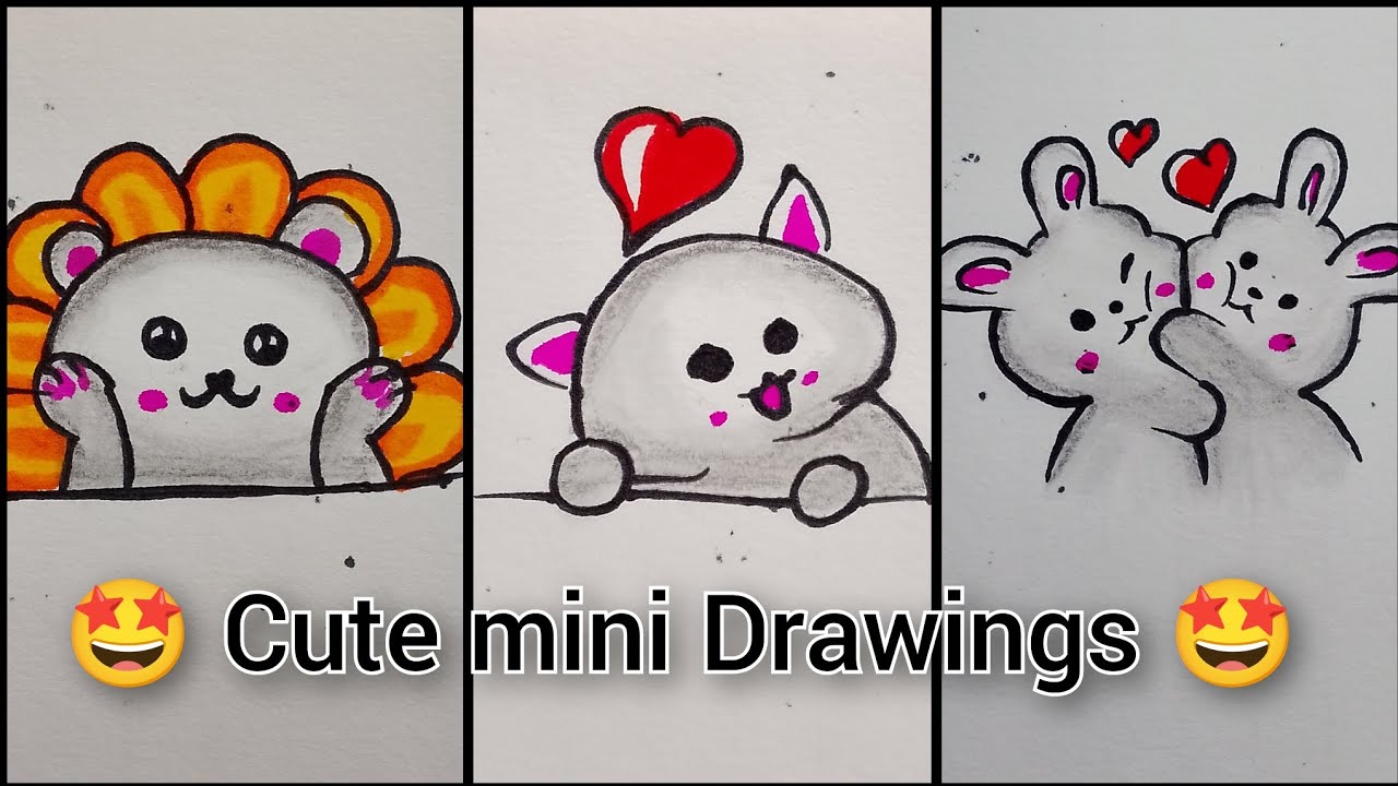cute mini Drawings 🥰 #minidrawing - YouTube