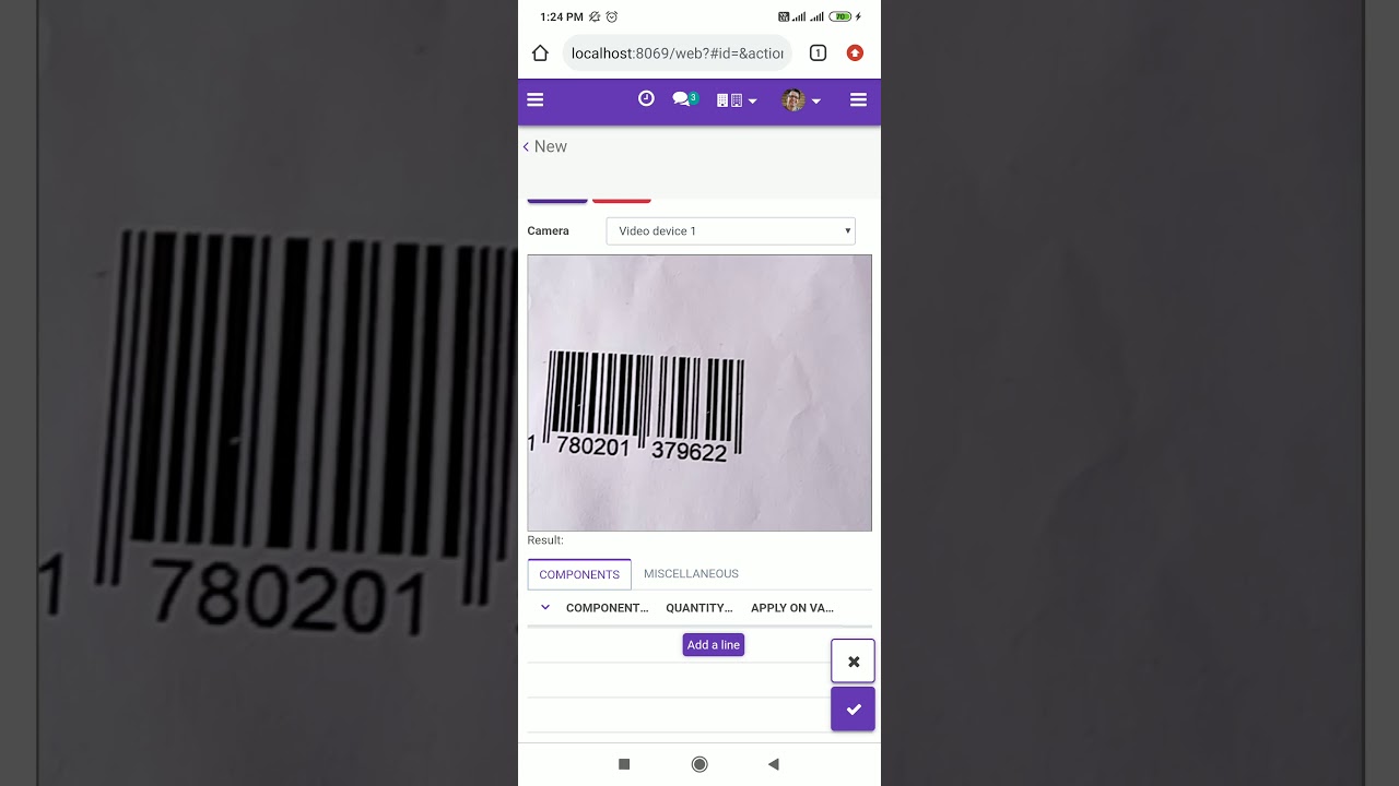 BOM Mobile Barcode/QRCode Scanner Odoo - YouTube