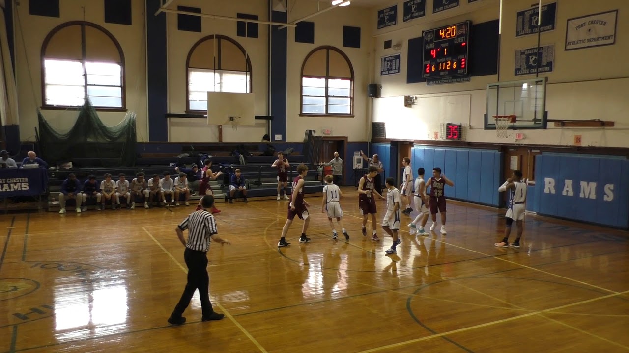 Port Chester Rams JV basketball team vs Albertus Magnus High School ...