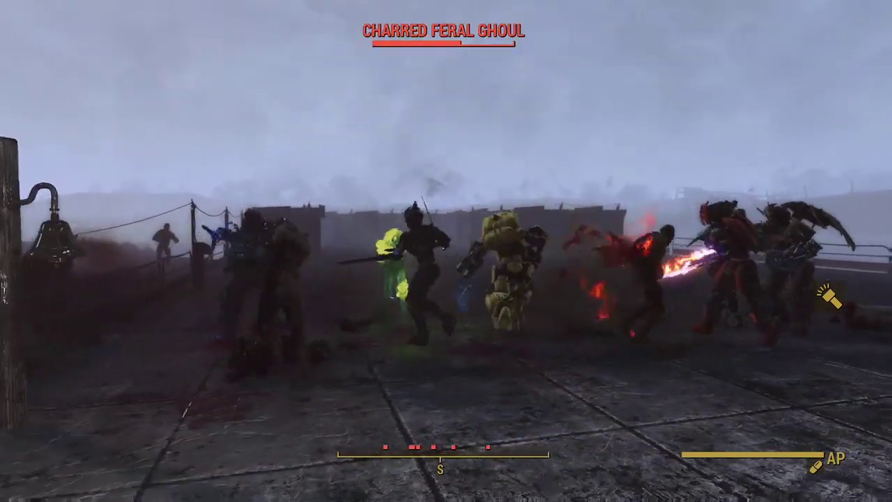 Fallout 4: Feral Ghoul Horde vs 6 'Companion' Robots Failed Round 1 ...
